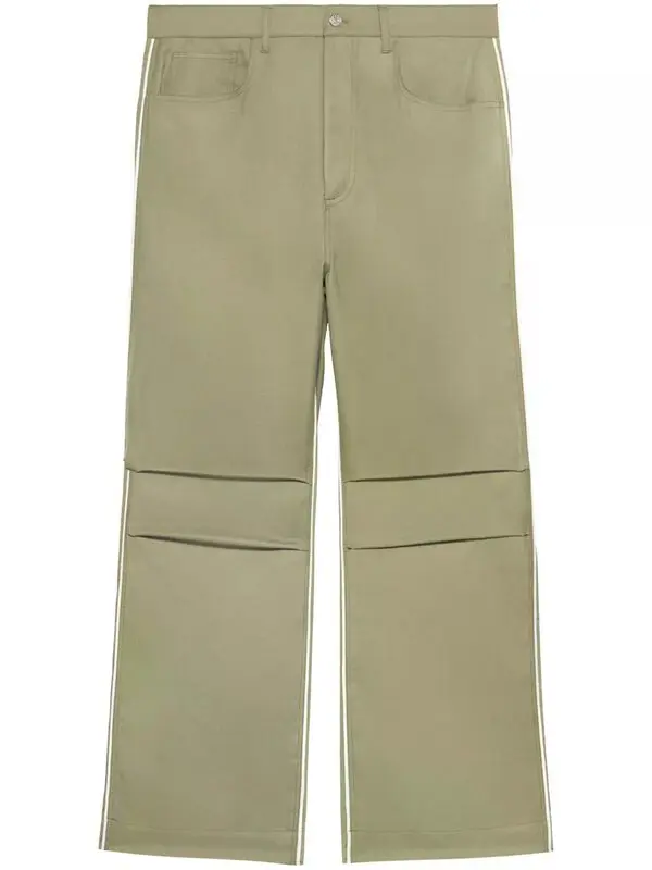 1989 STUDIO Side-stripe Wide-leg Trousers - Green