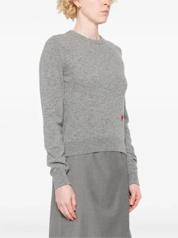 Moschino Heart-embroidered Sweater - Grey