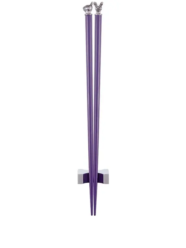 Shanghai Tang Chinese Zodiac Rabbit Chopsticks - Purple