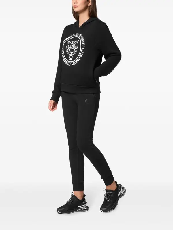 PLEIN SPORT Logo-print Hoodie - Black