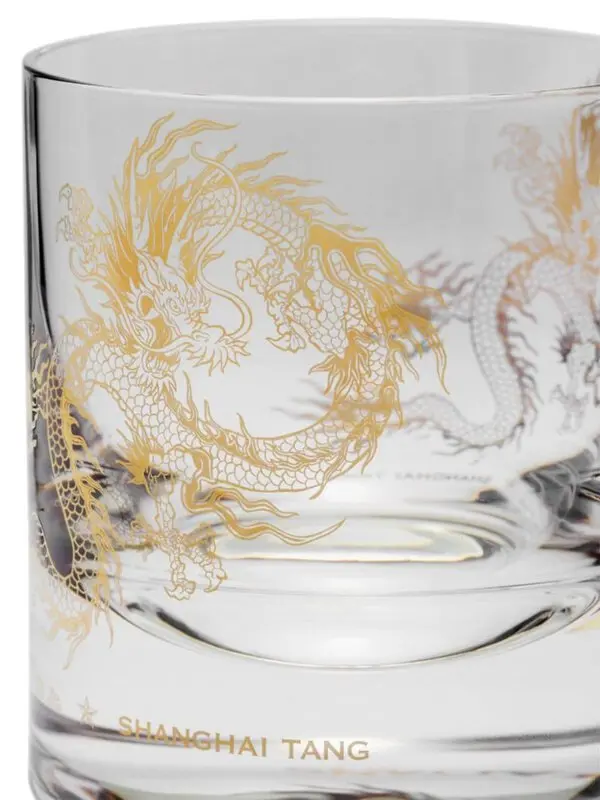 Shanghai Tang Dragon Two-piece Whiskey Glass Set - Gold