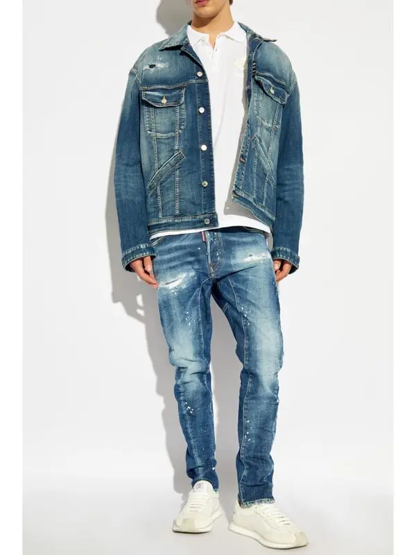 Dsquared2 Distressed Denim Jacket
