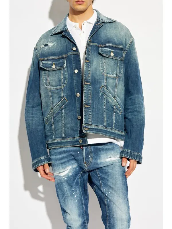 Dsquared2 Distressed Denim Jacket
