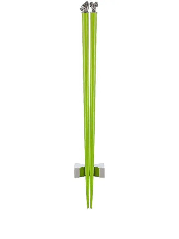 Shanghai Tang Chinese Zodiac Ram Chopsticks - Green