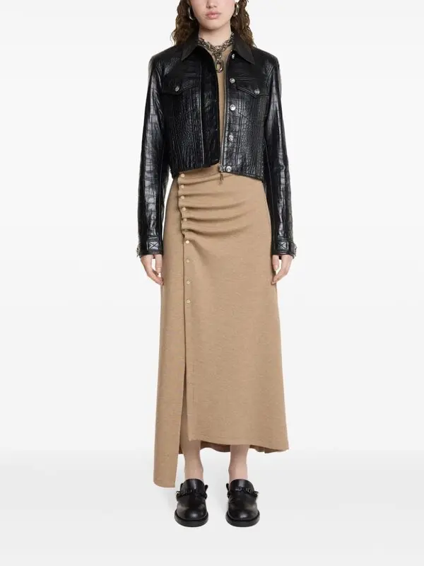 Rabanne Asymmetric Long-sleeve Dress