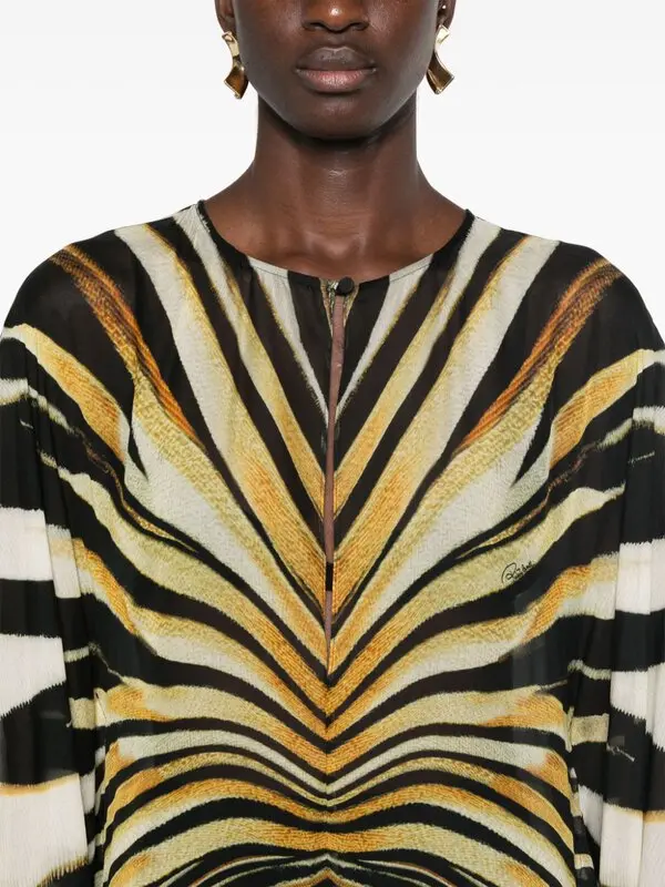 Roberto Cavalli Silk Kaftan Dress