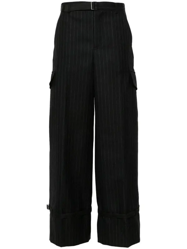 Sacai Pinstriped Wool Trousers