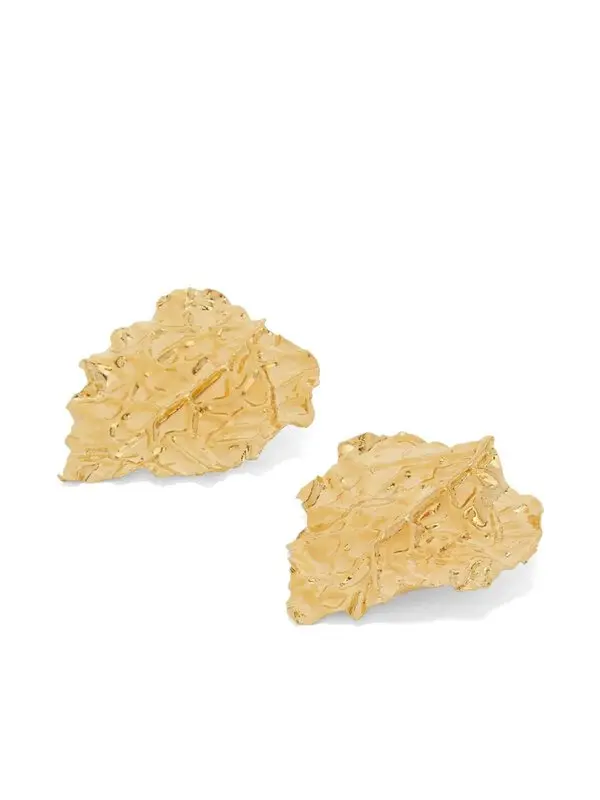 JIL SANDER Leaf Pendant Earrings - Yellow