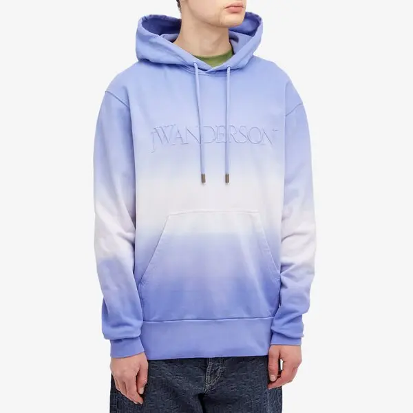 Jw Anderson Logo Embroidery Gradient Hoodie In Lavender - 60