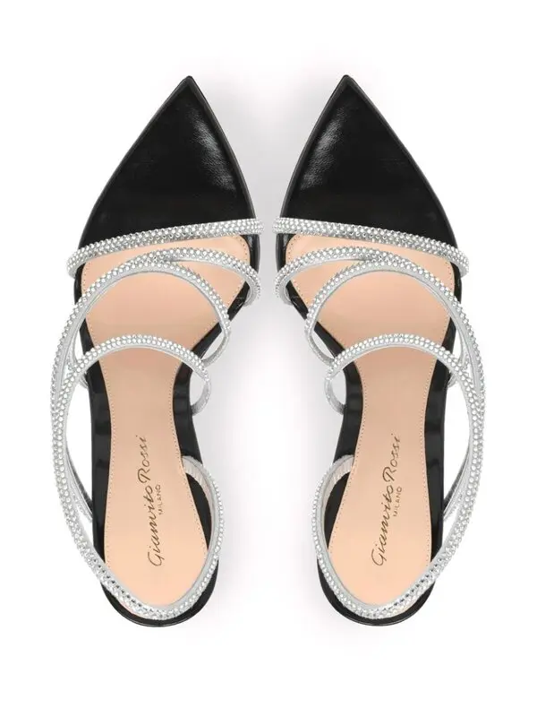 GIANVITO ROSSI 105mm Crystal Ettie Sandals - Silver
