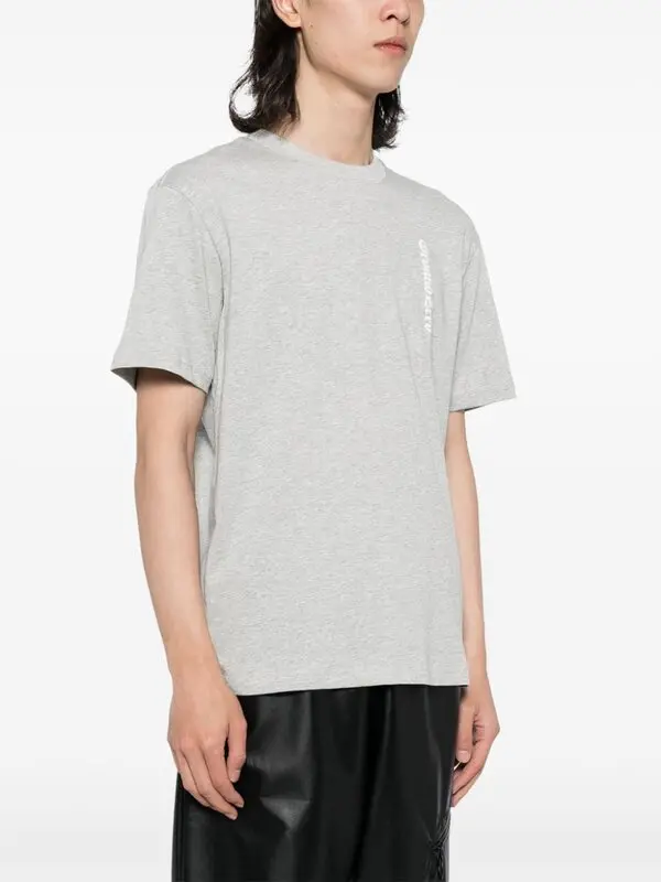 GROUND ZERO Logo-print Cotton T-shirt - Grey