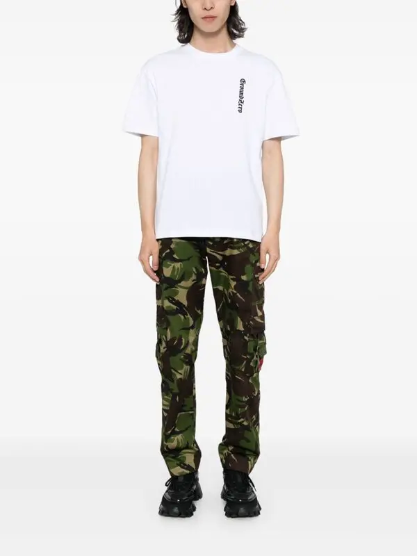GROUND ZERO Logo-print Cotton T-shirt - White