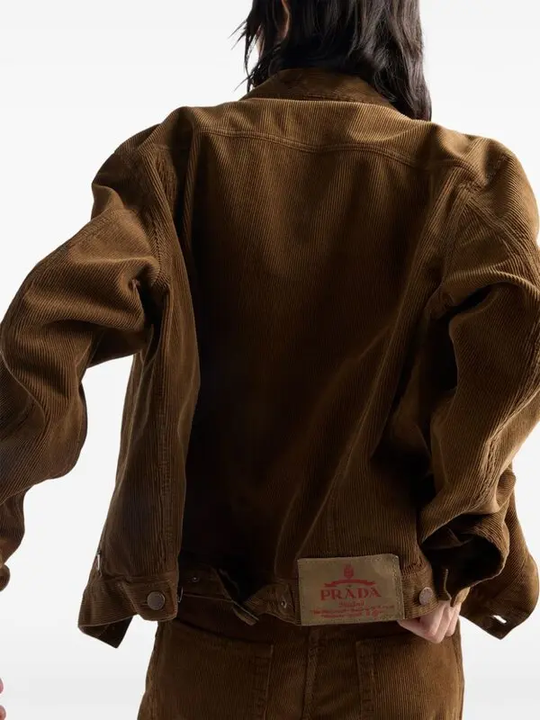 Prada Corduroy Blouson Jacket - Brown