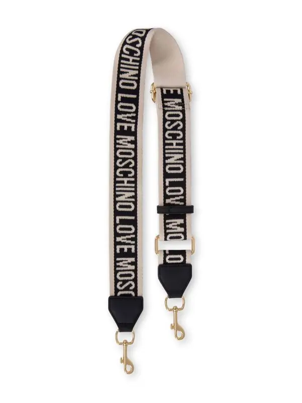 Moschino Logo Shoulder Strap In Black - 38% Off | Editorialist