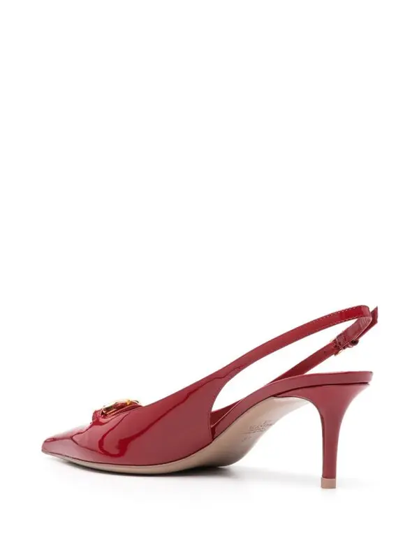 Valentino Garavani 60mm Vlogo The Bold Edition Slingback Pumps - Red