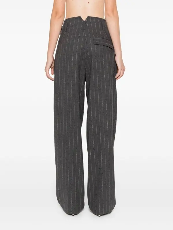 GENNY Pinstripe Virgin Wool Blend Trousers