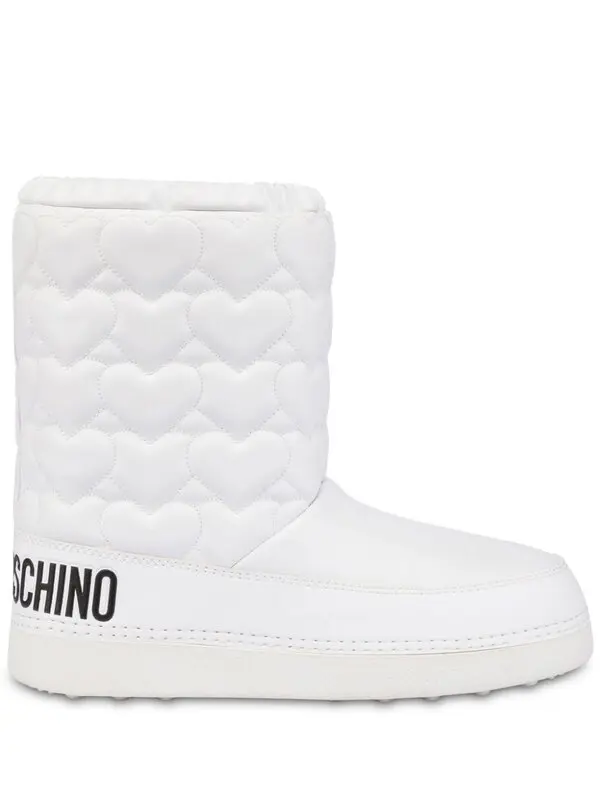 Moschino Heart-motif Quilted Boots
