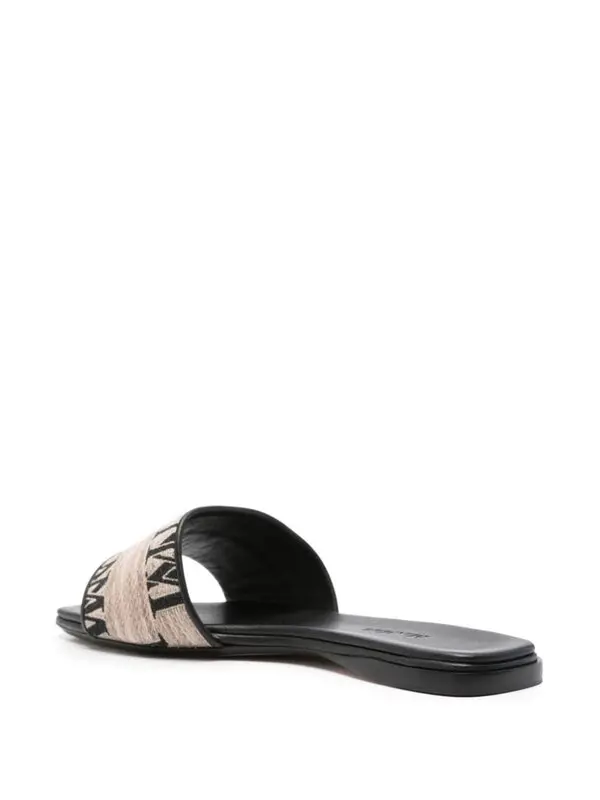 Max Mara Logo Jacquard Flat Sandals