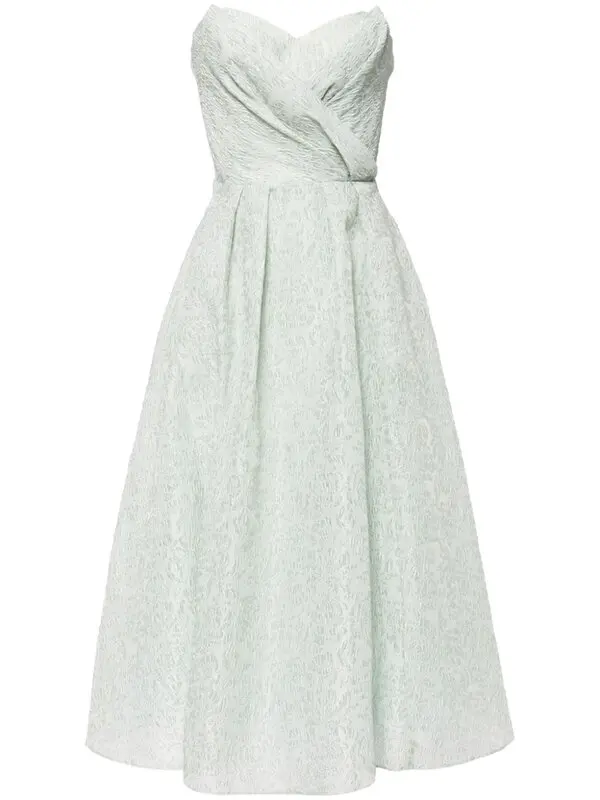 slim fit dress slacks High Low Embroidered Mikado Dress main image 1