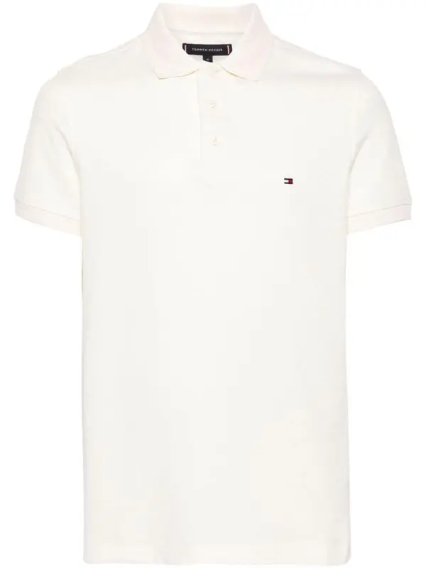 Tommy Hilfiger Tipped-collar Polo Shirt - Neutrals
