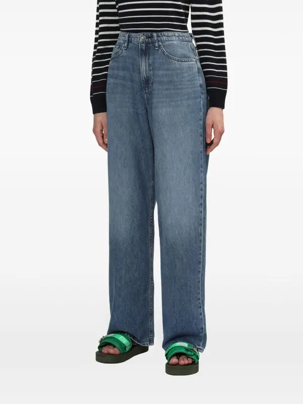 Rag & Bone Logan Wide Leg Jeans - Blue