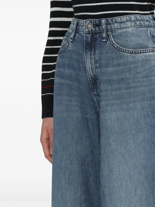 Rag & Bone Logan Wide Leg Jeans - Blue