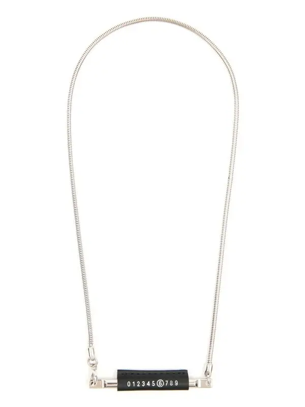 MAISON MARGIELA Number-print Leather Bar Necklace