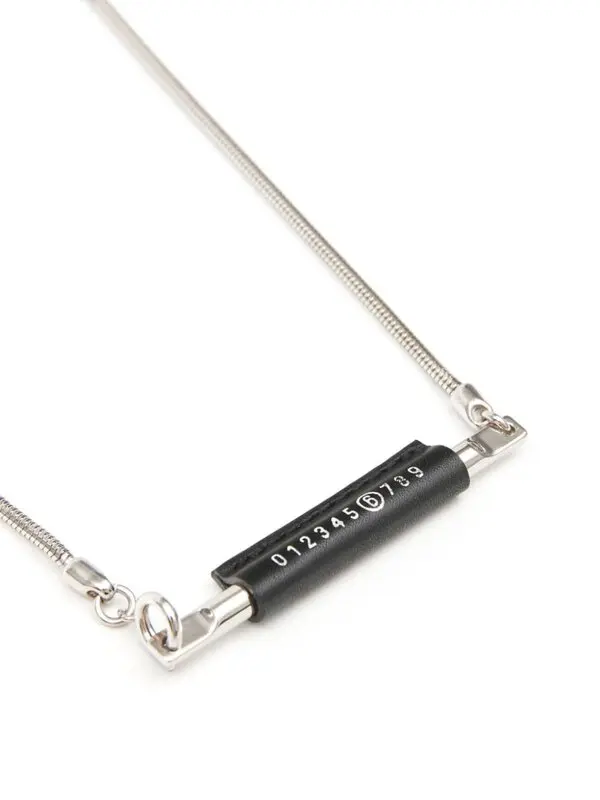 MAISON MARGIELA Number-print Leather Bar Necklace