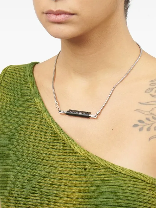 MAISON MARGIELA Number-print Leather Bar Necklace