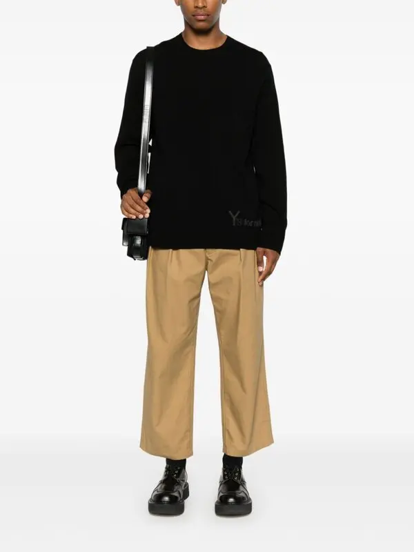 Y’s Intarsia-knit Logo Sweater