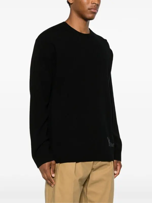 Y’s Intarsia-knit Logo Sweater