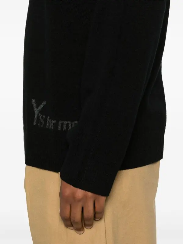 Y’s Intarsia-knit Logo Sweater