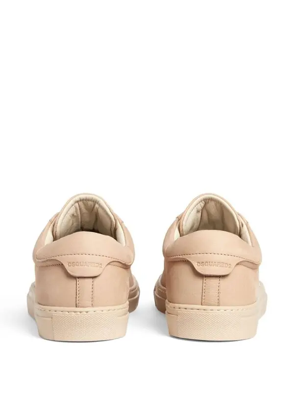 Dsquared2 Logo-print Leather Sneakers - Neutrals