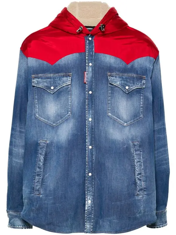 Dsquared2 Panelled Jacket - Blue