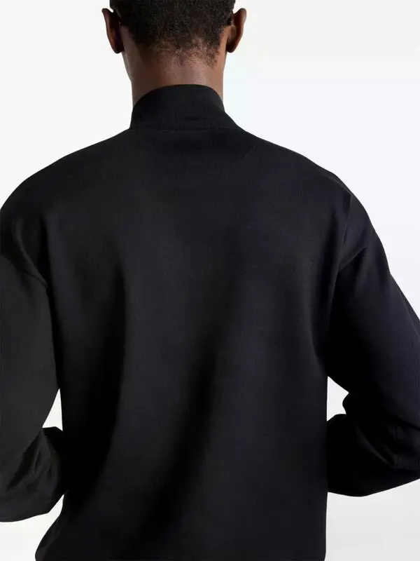 Prada Zip-up Fine Knit Cardigan - Black