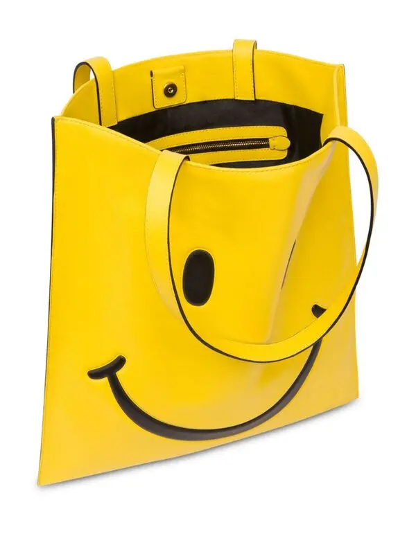 Moschino Smiley Leather Shoulder Bag
