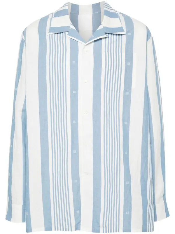 Givenchy 4g Striped Shirt - Blue