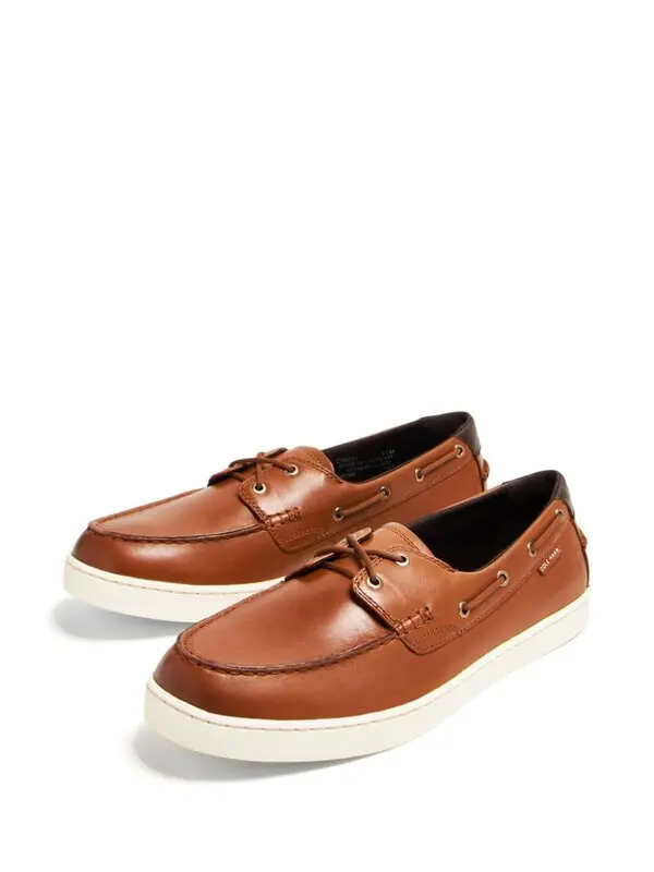 Cole Haan Nantucket Brown Leather Loafers Boat Shoes Sz 12 Cole Haan Men main image 3