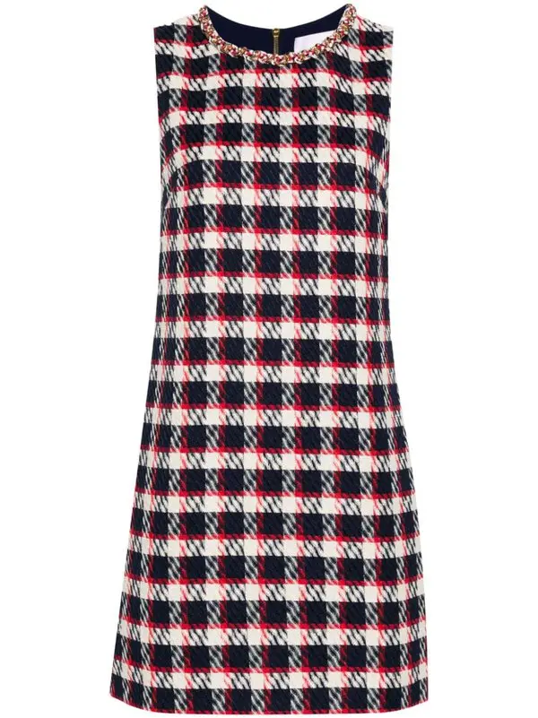Carolina Herrera Chain-collar Midi Dress