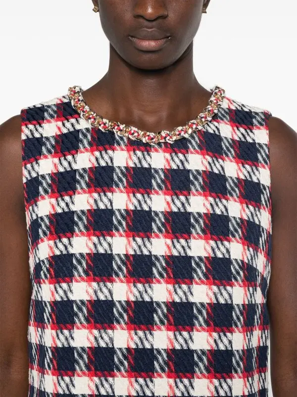 Carolina Herrera Chain-collar Midi Dress