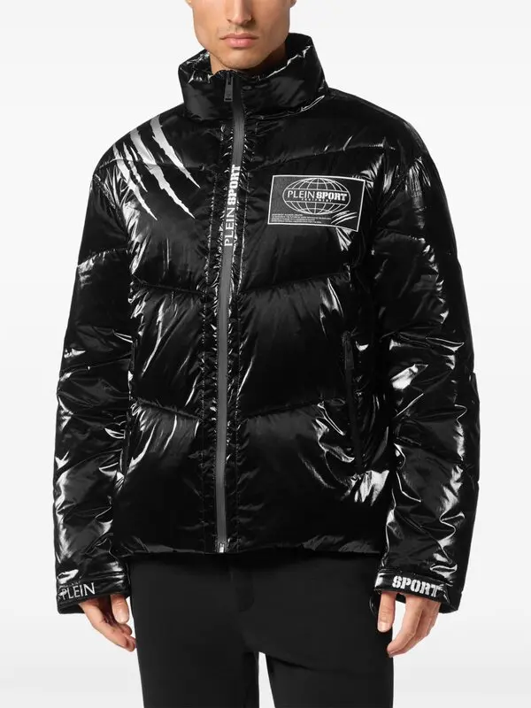 PLEIN SPORT Crease-effect Puffer Jacket