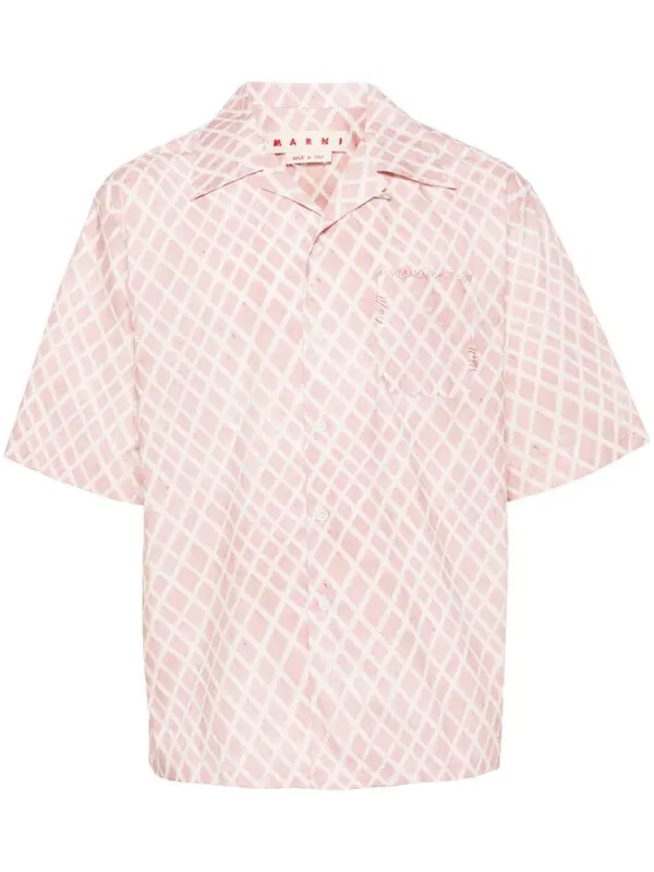 Marni Landscapes-print Shirt - Pink