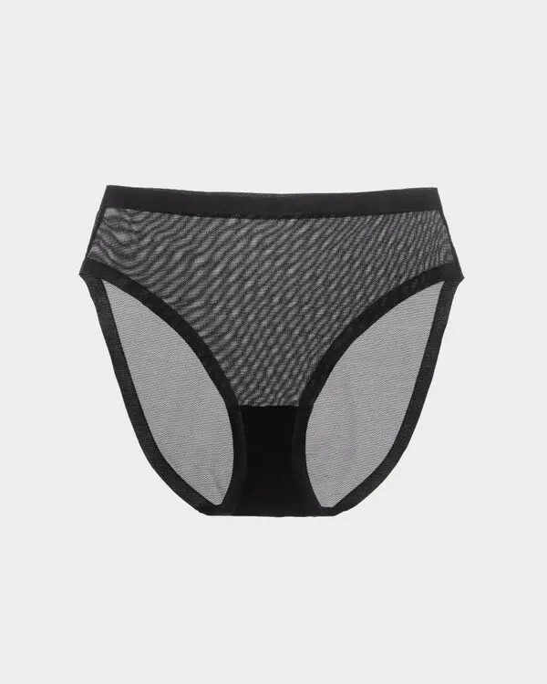 EBY Mesh Highwaisted Panties, Seamless - Black