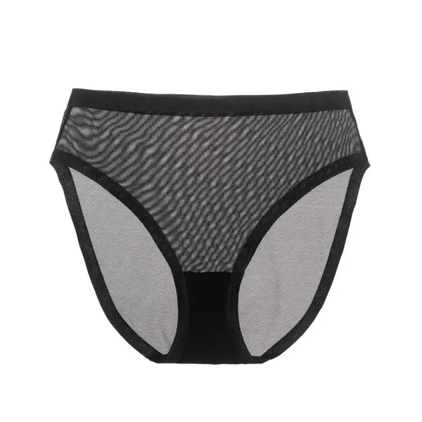 EBY Mesh Highwaisted Panties, Seamless - Black