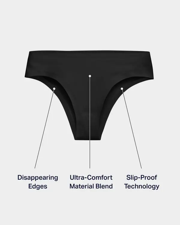 EBY Cheeky Panties, Seamless - Black