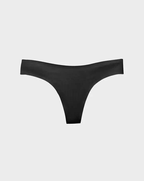 EBY Thong Panties, Seamless - Black