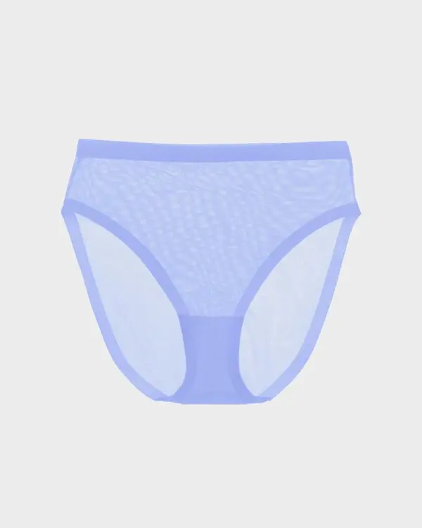 EBY Mesh High Cut Waisted Panties, Seamless - Jacaranda