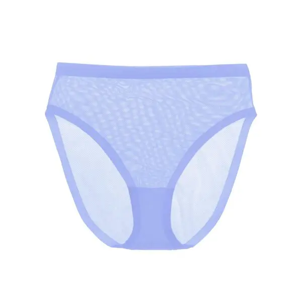 EBY Mesh High Cut Waisted Panties, Seamless - Jacaranda