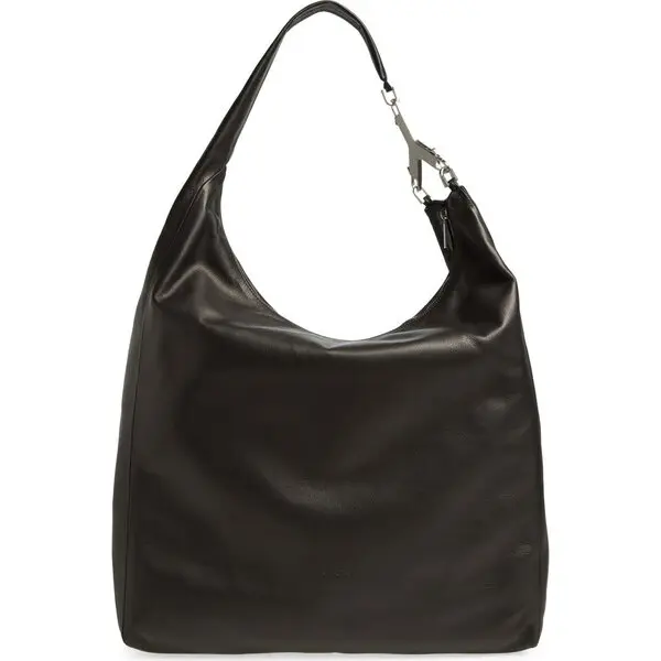 Rick Owens Cerberus Leather Hobo Bag - Black