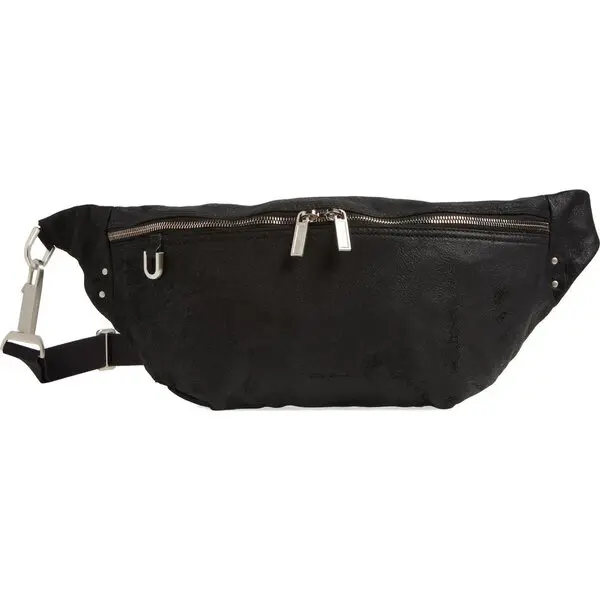 Rick Owens Geo Leather Belt Bag - Black